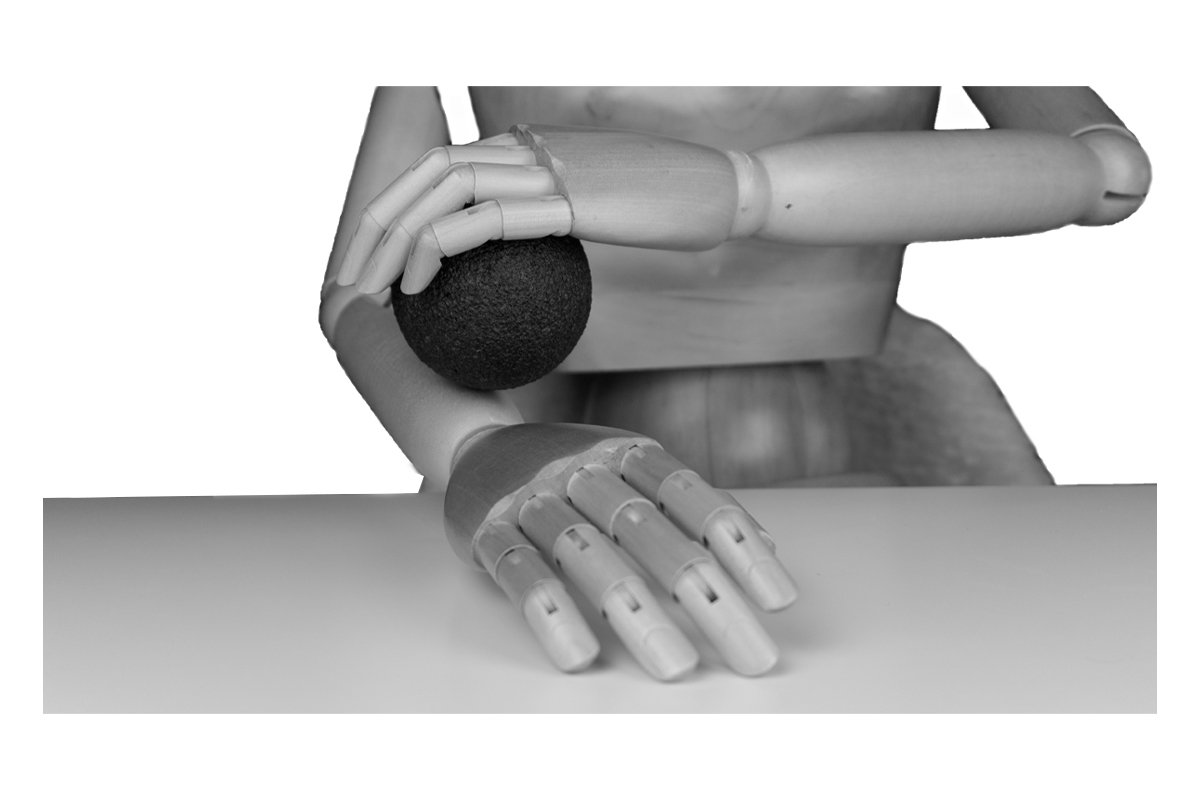 Faszienrollen für das Faszientraining von Hand und Arm